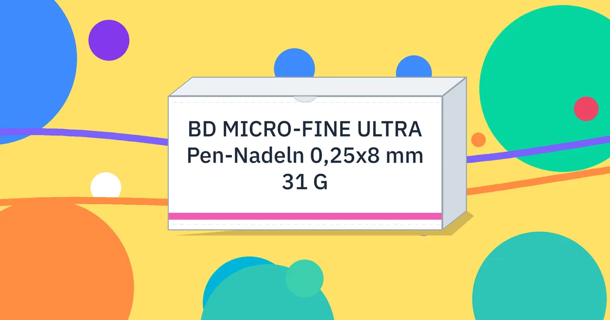 Symbolbild: Packung mit der Aufschrift BD MICRO-FINE ULTRA Pen-Nadeln 0,25x8 mm 31 G (PZN 11299261) – Verfügbarkeit und Bezug in Apotheken in Frankfurt am Main