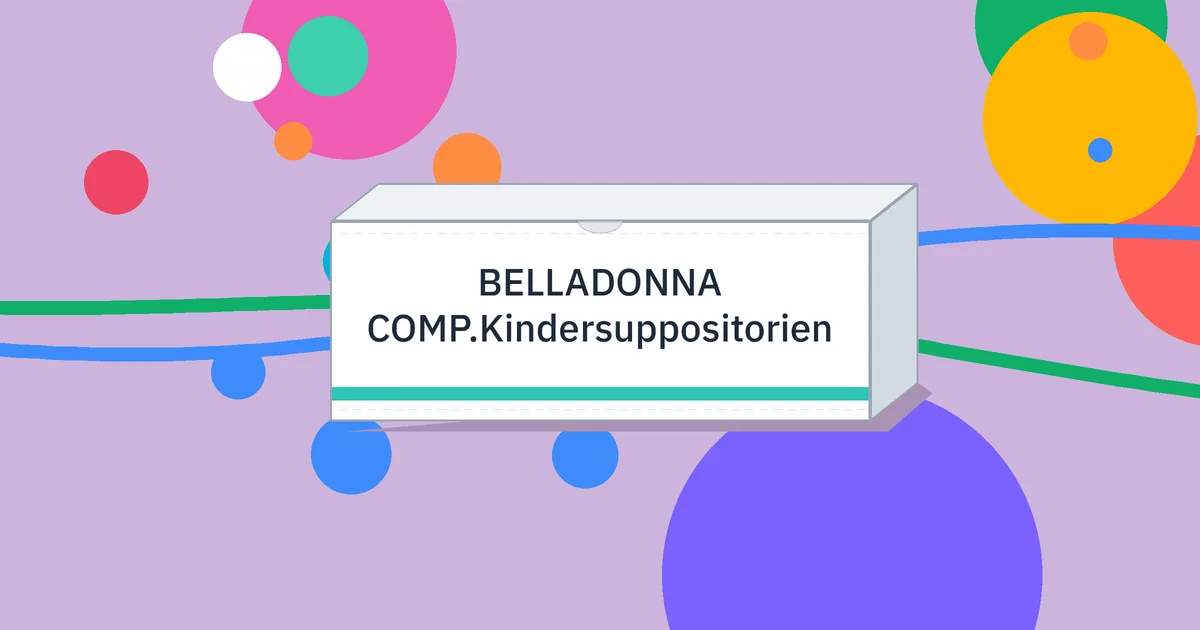 Symbolbild: Packung mit der Aufschrift BELLADONNA COMP.Kindersuppositorien (PZN 01880776) – Verfügbarkeit und Bezug in Apotheken in Frankfurt am Main