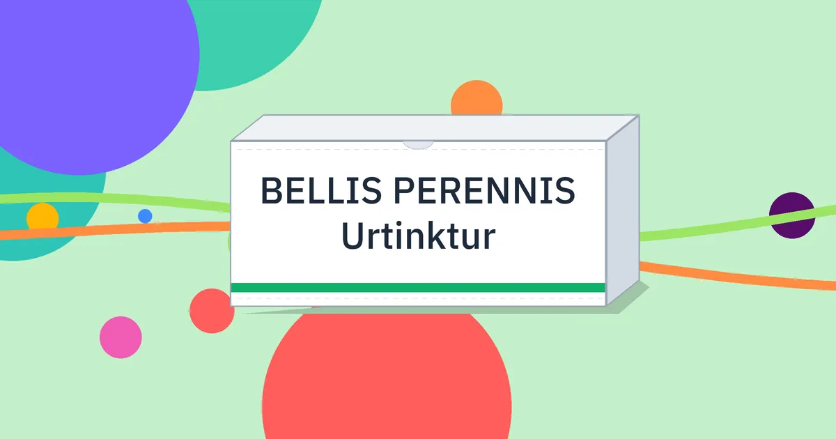 Symbolbild: Packung mit der Aufschrift BELLIS PERENNIS Urtinktur (PZN 02608415) – Verfügbarkeit und Bezug in Apotheken in Frankfurt am Main
