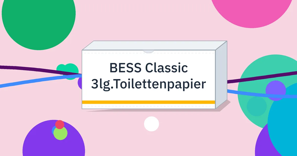 Symbolbild: Packung mit der Aufschrift BESS Classic 3lg.Toilettenpapier (PZN 17541295) – Verfügbarkeit und Bezug in Apotheken in Frankfurt am Main