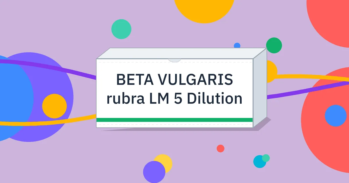 Symbolbild: Packung mit der Aufschrift BETA VULGARIS rubra LM 5 Dilution (PZN 13384829) – Verfügbarkeit und Bezug in Apotheken in Frankfurt am Main