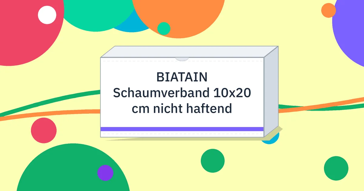 Symbolbild: Packung mit der Aufschrift BIATAIN Schaumverband 10x20 cm nicht haftend (PZN 10837791) – Verfügbarkeit und Bezug in Apotheken in Frankfurt am Main
