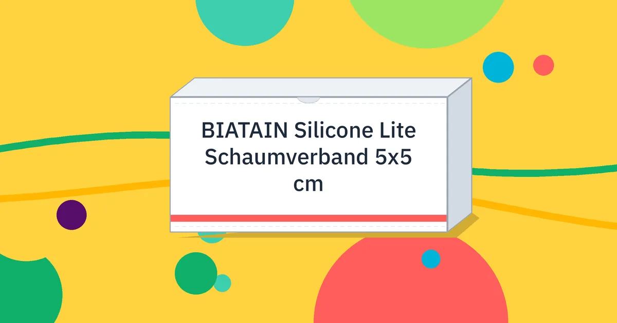 Symbolbild: Packung mit der Aufschrift BIATAIN Silicone Lite Schaumverband 5x5 cm (PZN 20122975) – Verfügbarkeit und Bezug in Apotheken in Frankfurt am Main