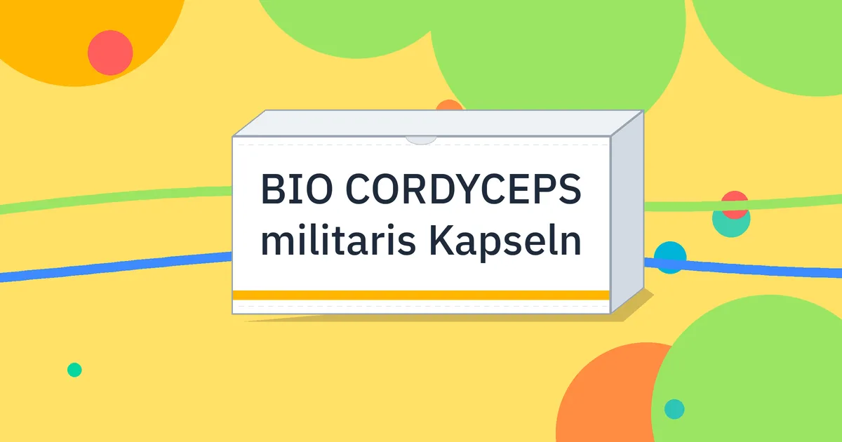 Symbolbild: Packung mit der Aufschrift BIO CORDYCEPS militaris Kapseln (PZN 11149337) – Verfügbarkeit und Bezug in Apotheken in Frankfurt am Main