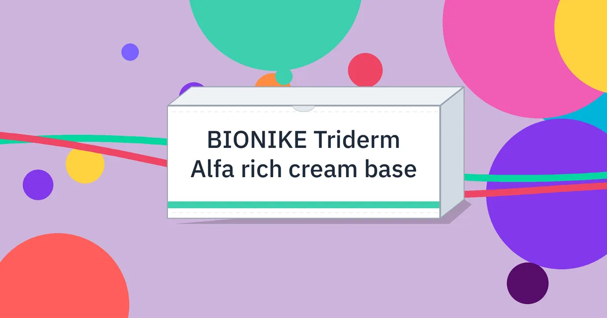 Symbolbild: Packung mit der Aufschrift BIONIKE Triderm Alfa rich cream base (PZN 12534540) – Verfügbarkeit und Bezug in Apotheken in Frankfurt am Main