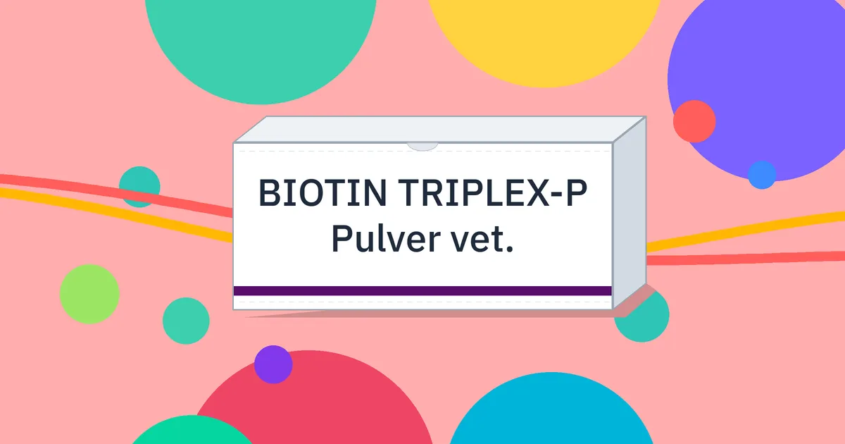 Symbolbild: Packung mit der Aufschrift BIOTIN TRIPLEX-P Pulver vet. (PZN 00061378) – Verfügbarkeit und Bezug in Apotheken in Frankfurt am Main