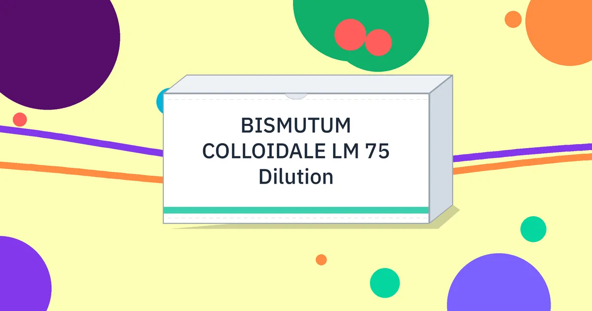 Symbolbild: Packung mit der Aufschrift BISMUTUM COLLOIDALE LM 75 Dilution (PZN 13386484) – Verfügbarkeit und Bezug in Apotheken in Frankfurt am Main