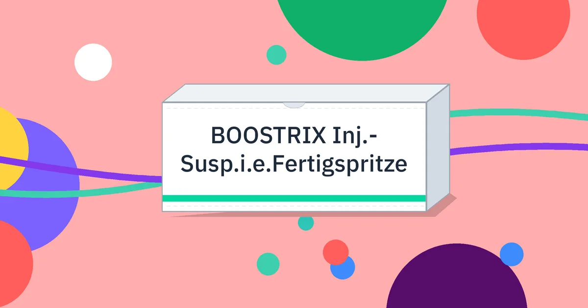 Symbolbild: Packung mit der Aufschrift BOOSTRIX Inj.-Susp.i.e.Fertigspritze (PZN 19648198) – Verfügbarkeit und Bezug in Apotheken in Frankfurt am Main