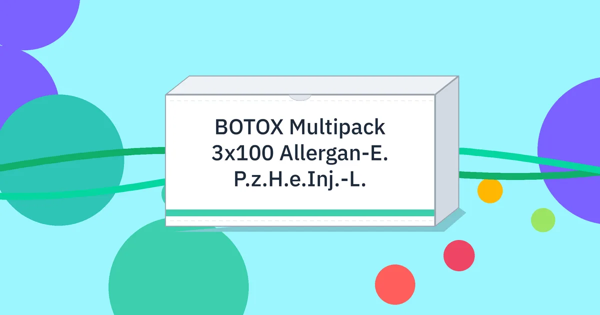 Symbolbild: Packung mit der Aufschrift BOTOX Multipack 3x100 Allergan-E. P.z.H.e.Inj.-L. (PZN 06959637) – Verfügbarkeit und Bezug in Apotheken in Frankfurt am Main