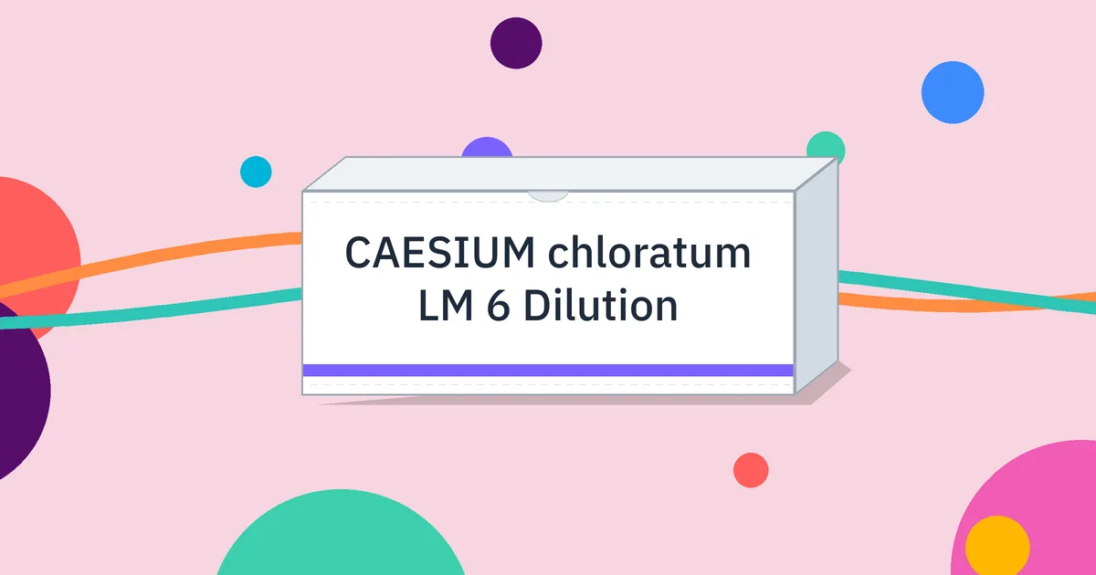 Symbolbild: Packung mit der Aufschrift CAESIUM chloratum LM 6 Dilution (PZN 03503888) – Verfügbarkeit und Bezug in Apotheken in Frankfurt am Main