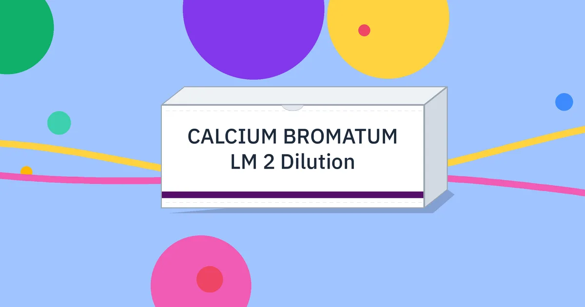 Symbolbild: Packung mit der Aufschrift CALCIUM BROMATUM LM 2 Dilution (PZN 13407737) – Verfügbarkeit und Bezug in Apotheken in Frankfurt am Main
