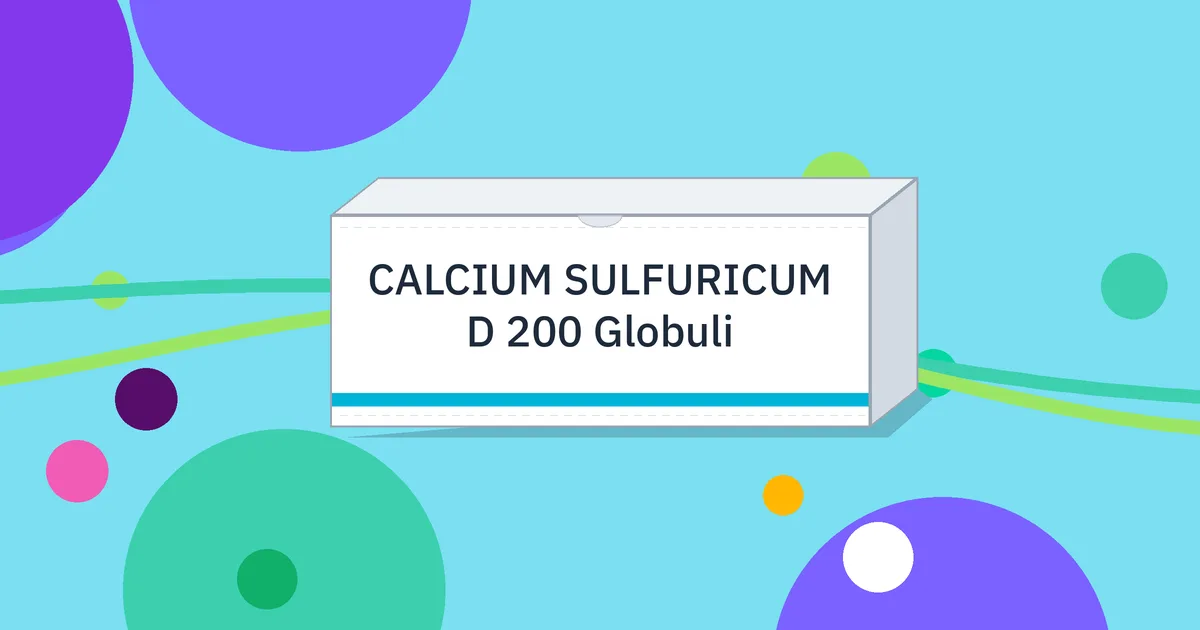 Symbolbild: Packung mit der Aufschrift CALCIUM SULFURICUM D 200 Globuli (PZN 07455488) – Verfügbarkeit und Bezug in Apotheken in Frankfurt am Main