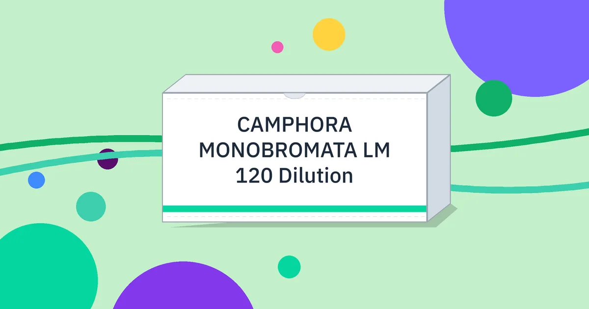 Symbolbild: Packung mit der Aufschrift CAMPHORA MONOBROMATA LM 120 Dilution (PZN 13412359) – Verfügbarkeit und Bezug in Apotheken in Frankfurt am Main