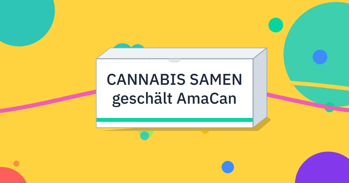 Symbolbild: Packung mit der Aufschrift CANNABIS SAMEN geschält AmaCan (PZN 18214084) – Verfügbarkeit und Bezug in Apotheken in Frankfurt am Main