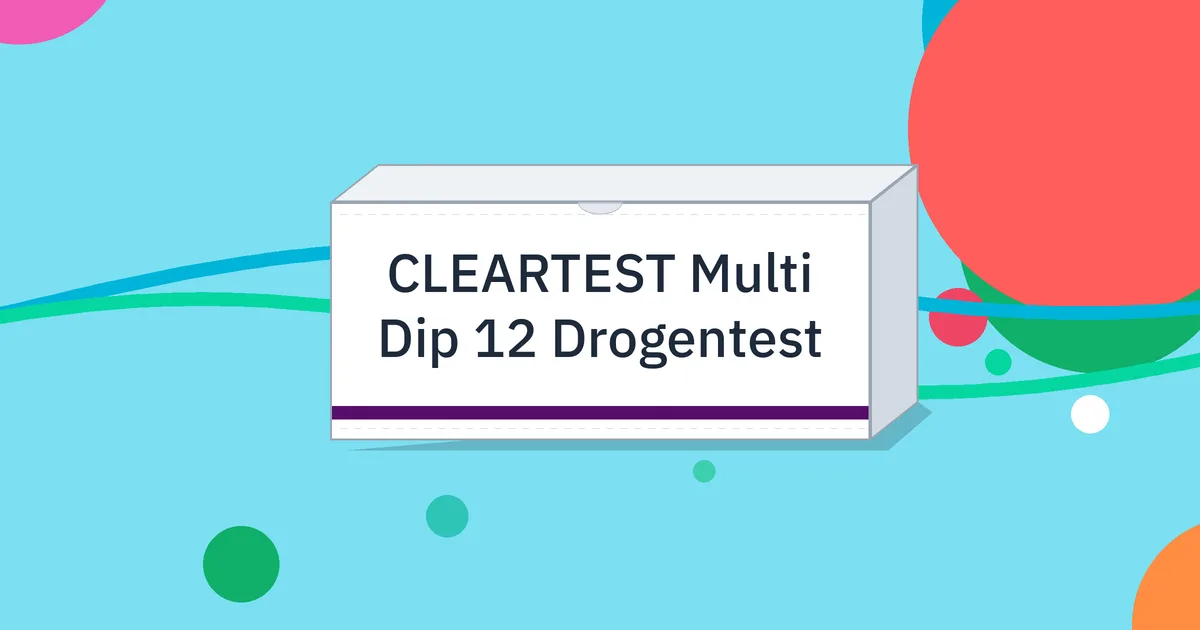 Symbolbild: Packung mit der Aufschrift CLEARTEST Multi Dip 12 Drogentest (PZN 11138598) – Verfügbarkeit und Bezug in Apotheken in Frankfurt am Main
