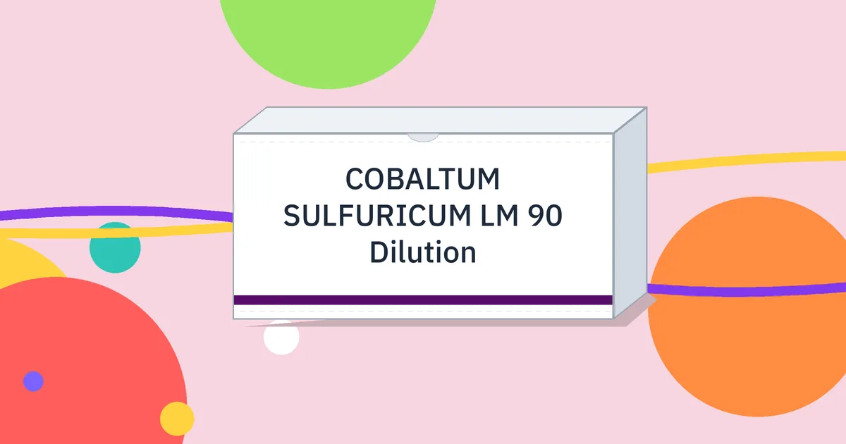 Symbolbild: Packung mit der Aufschrift COBALTUM SULFURICUM LM 90 Dilution (PZN 12824812) – Verfügbarkeit und Bezug in Apotheken in Frankfurt am Main