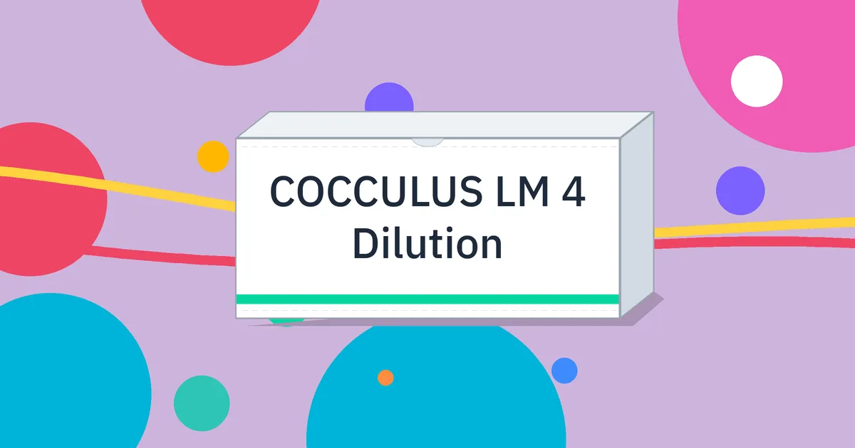 Symbolbild: Packung mit der Aufschrift COCCULUS LM 4 Dilution (PZN 12824887) – Verfügbarkeit und Bezug in Apotheken in Frankfurt am Main