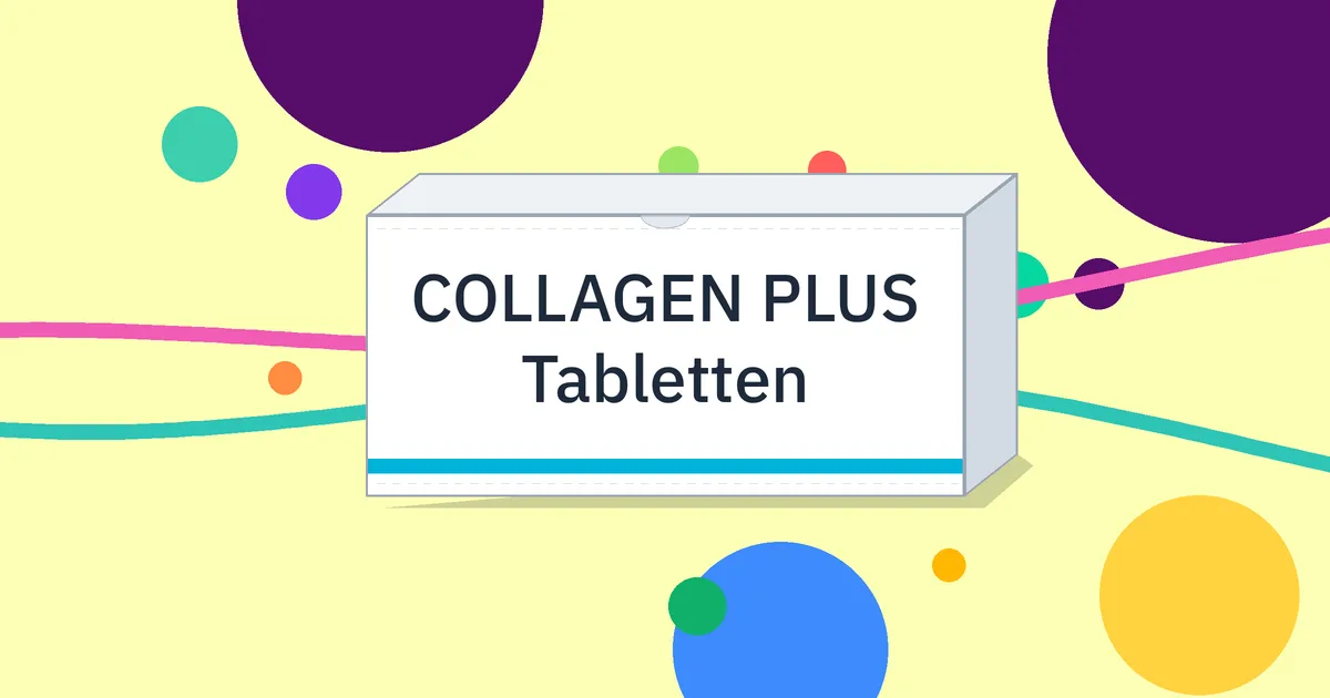 Symbolbild: Packung mit der Aufschrift COLLAGEN PLUS Tabletten (PZN 12548275) – Verfügbarkeit und Bezug in Apotheken in Frankfurt am Main