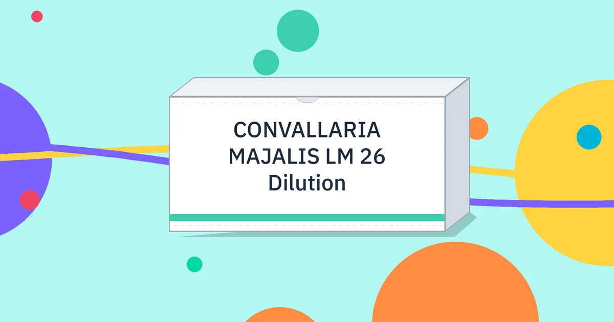 Symbolbild: Packung mit der Aufschrift CONVALLARIA MAJALIS LM 26 Dilution (PZN 12833691) – Verfügbarkeit und Bezug in Apotheken in Frankfurt am Main