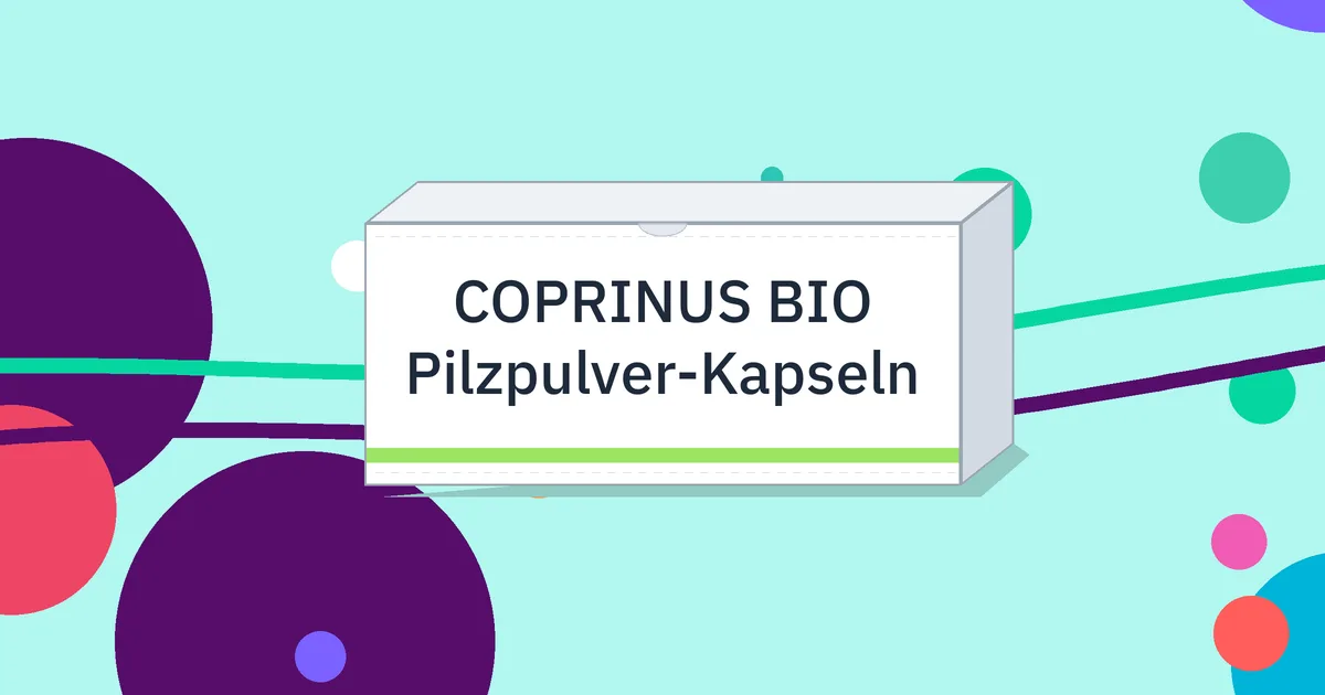 Symbolbild: Packung mit der Aufschrift COPRINUS BIO Pilzpulver-Kapseln (PZN 19710804) – Verfügbarkeit und Bezug in Apotheken in Frankfurt am Main