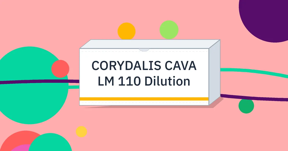 Symbolbild: Packung mit der Aufschrift CORYDALIS CAVA LM 110 Dilution (PZN 13453832) – Verfügbarkeit und Bezug in Apotheken in Frankfurt am Main