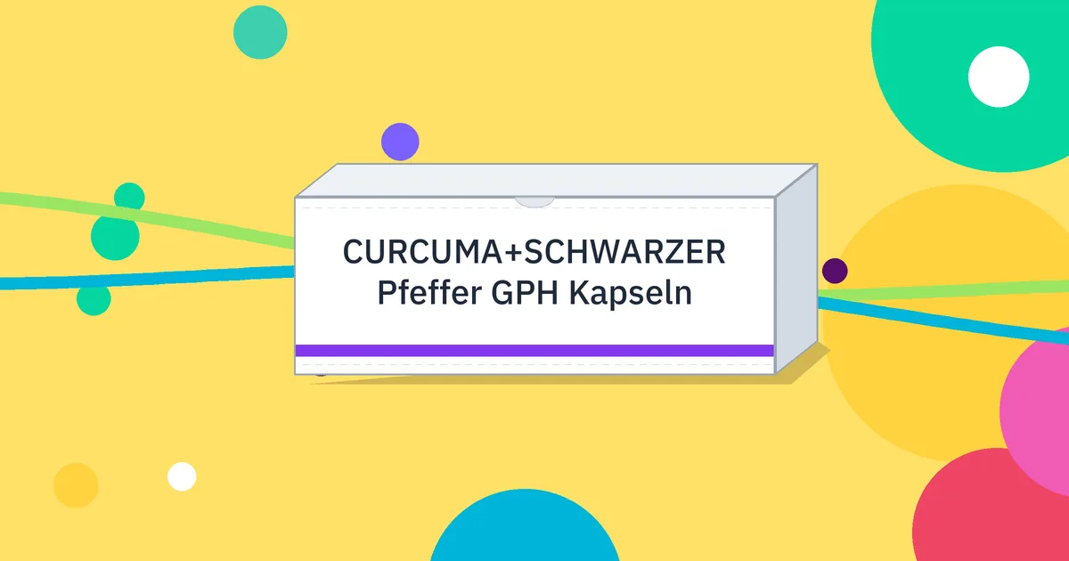Symbolbild: Packung mit der Aufschrift CURCUMA+SCHWARZER Pfeffer GPH Kapseln (PZN 16234817) – Verfügbarkeit und Bezug in Apotheken in Frankfurt am Main
