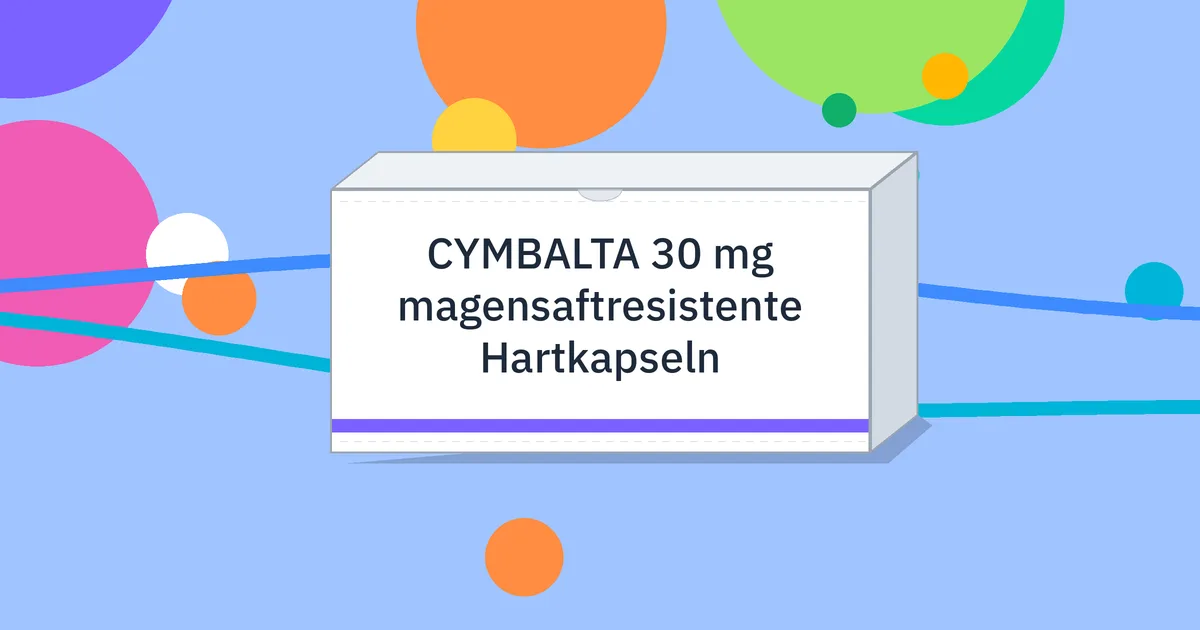 Symbolbild: Packung mit der Aufschrift CYMBALTA 30 mg magensaftresistente Hartkapseln (PZN 07023990) – Verfügbarkeit und Bezug in Apotheken in Frankfurt am Main