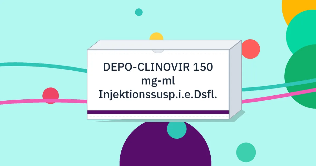 Symbolbild: Packung mit der Aufschrift DEPO-CLINOVIR 150 mg-ml Injektionssusp.i.e.Dsfl. (PZN 14210741) – Verfügbarkeit und Bezug in Apotheken in Frankfurt am Main
