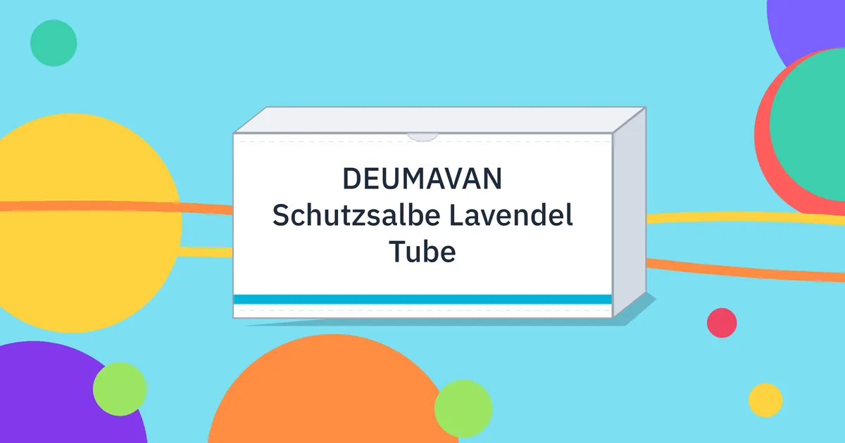 Symbolbild: Packung mit der Aufschrift DEUMAVAN Schutzsalbe Lavendel Tube (PZN 12520710) – Verfügbarkeit und Bezug in Apotheken in Frankfurt am Main