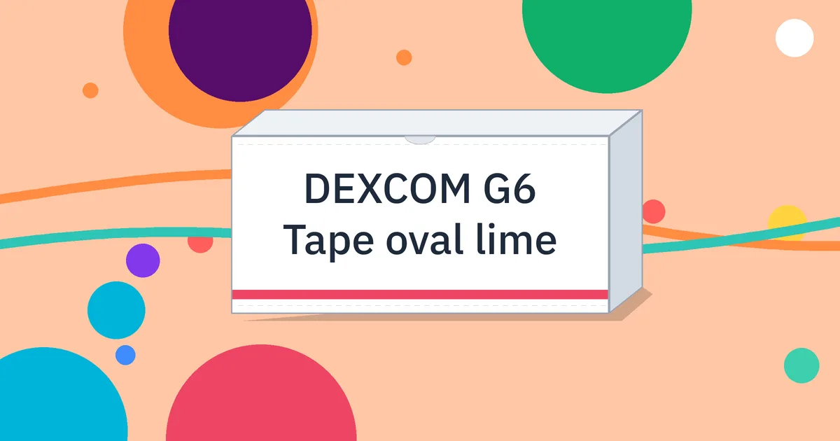 Symbolbild: Packung mit der Aufschrift DEXCOM G6 Tape oval lime (PZN 18178655) – Verfügbarkeit und Bezug in Apotheken in Frankfurt am Main