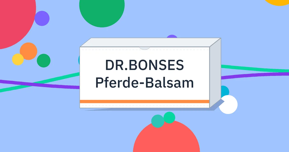 Symbolbild: Packung mit der Aufschrift DR.BONSES Pferde-Balsam (PZN 03724477) – Verfügbarkeit und Bezug in Apotheken in Frankfurt am Main