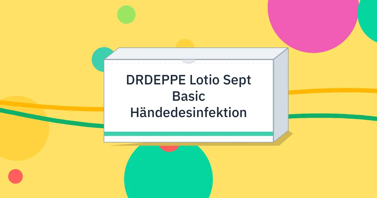 Symbolbild: Packung mit der Aufschrift DRDEPPE Lotio Sept Basic Händedesinfektion (PZN 18311568) – Verfügbarkeit und Bezug in Apotheken in Frankfurt am Main