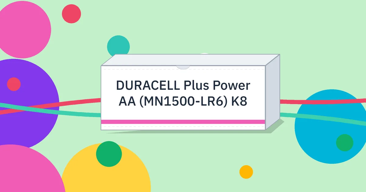 Symbolbild: Packung mit der Aufschrift DURACELL Plus Power AA (MN1500-LR6) K8 (PZN 09507580) – Verfügbarkeit und Bezug in Apotheken in Frankfurt am Main