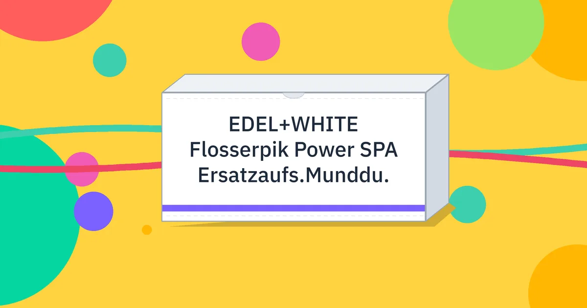 Symbolbild: Packung mit der Aufschrift EDEL+WHITE Flosserpik Power SPA Ersatzaufs.Munddu. (PZN 18265555) – Verfügbarkeit und Bezug in Apotheken in Frankfurt am Main