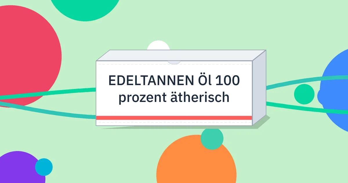 Symbolbild: Packung mit der Aufschrift EDELTANNEN Öl 100 prozent ätherisch (PZN 07204378) – Verfügbarkeit und Bezug in Apotheken in Frankfurt am Main
