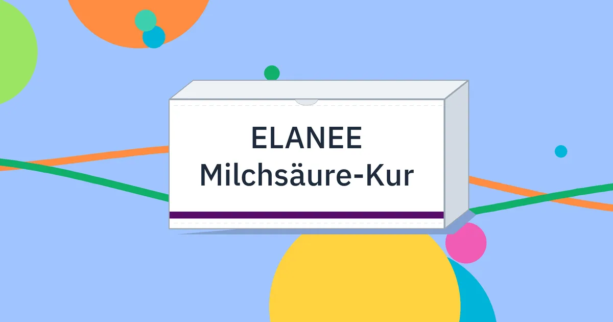 Symbolbild: Packung mit der Aufschrift ELANEE Milchsäure-Kur (PZN 13748711) – Verfügbarkeit und Bezug in Apotheken in Frankfurt am Main