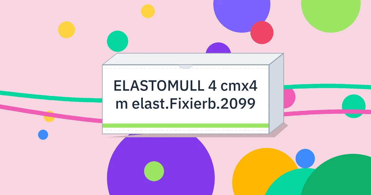 Symbolbild: Packung mit der Aufschrift ELASTOMULL 4 cmx4 m elast.Fixierb.2099 (PZN 20321315) – Verfügbarkeit und Bezug in Apotheken in Frankfurt am Main