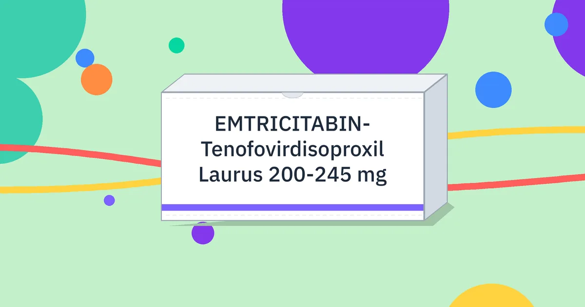 Symbolbild: Packung mit der Aufschrift EMTRICITABIN-Tenofovirdisoproxil Laurus 200-245 mg (PZN 17440401) – Verfügbarkeit und Bezug in Apotheken in Frankfurt am Main