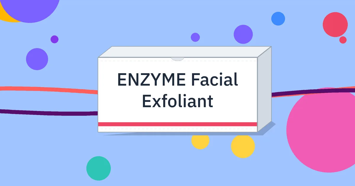 Symbolbild: Packung mit der Aufschrift ENZYME Facial Exfoliant (PZN 17886255) – Verfügbarkeit und Bezug in Apotheken in Frankfurt am Main