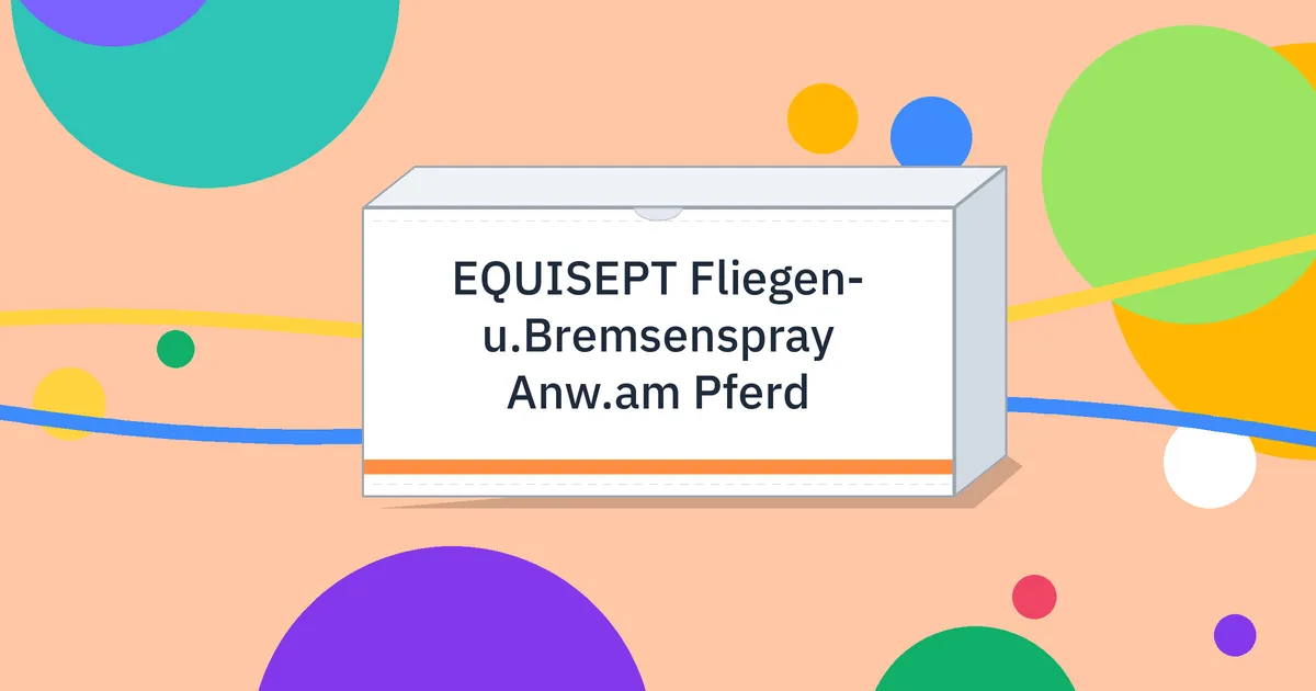 Symbolbild: Packung mit der Aufschrift EQUISEPT Fliegen- u.Bremsenspray Anw.am Pferd (PZN 17850180) – Verfügbarkeit und Bezug in Apotheken in Frankfurt am Main