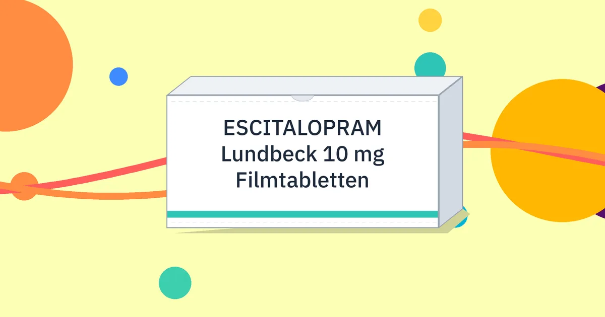 Symbolbild: Packung mit der Aufschrift ESCITALOPRAM Lundbeck 10 mg Filmtabletten (PZN 10358091) – Verfügbarkeit und Bezug in Apotheken in Frankfurt am Main