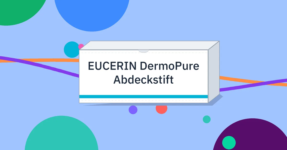 Symbolbild: Packung mit der Aufschrift EUCERIN DermoPure Abdeckstift (PZN 15623451) – Verfügbarkeit und Bezug in Apotheken in Frankfurt am Main