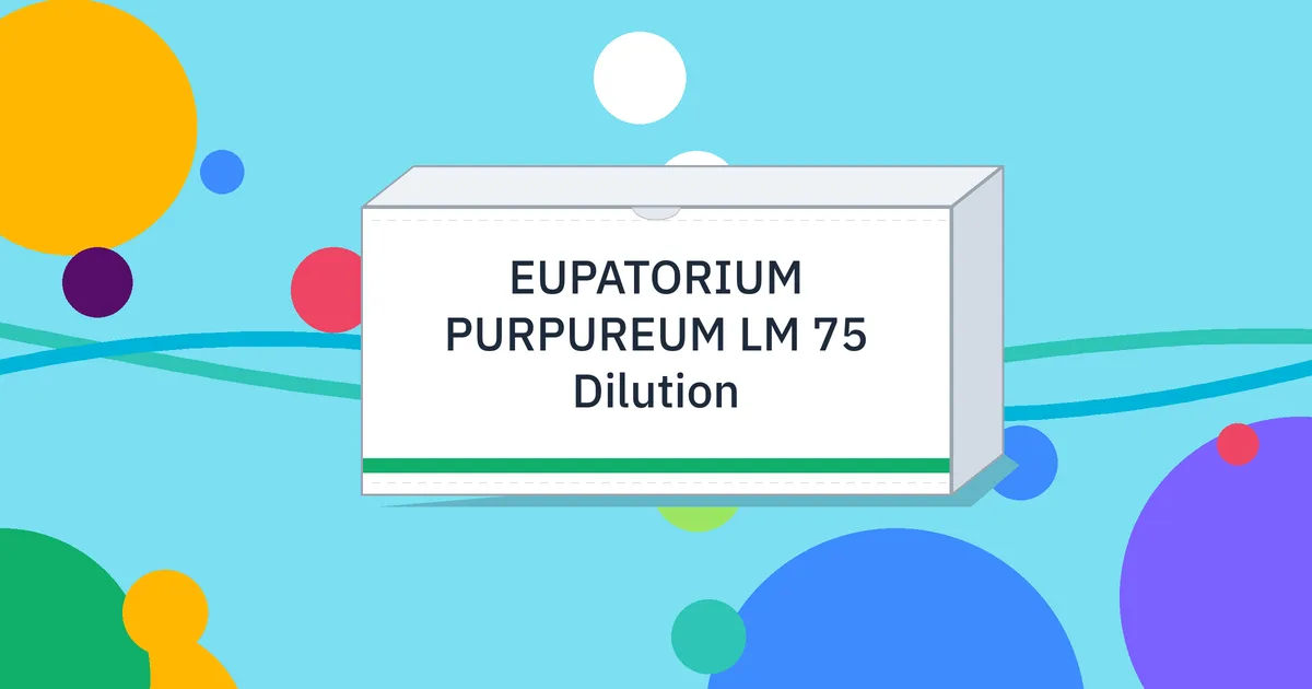 Symbolbild: Packung mit der Aufschrift EUPATORIUM PURPUREUM LM 75 Dilution (PZN 13481656) – Verfügbarkeit und Bezug in Apotheken in Frankfurt am Main