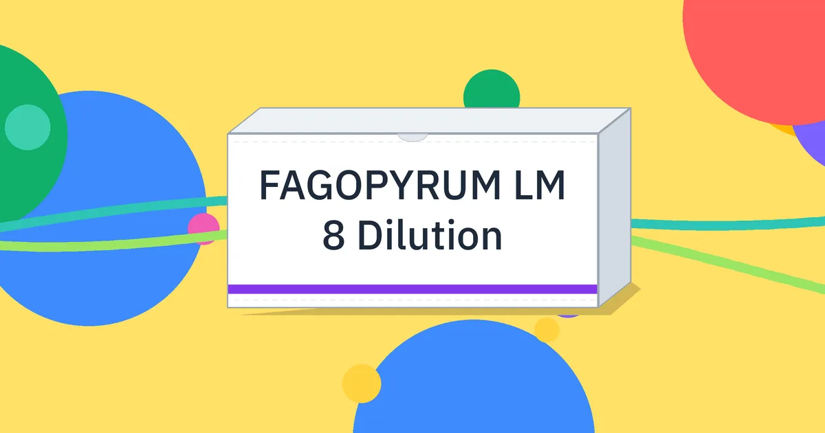 Symbolbild: Packung mit der Aufschrift FAGOPYRUM LM 8 Dilution (PZN 13486435) – Verfügbarkeit und Bezug in Apotheken in Frankfurt am Main