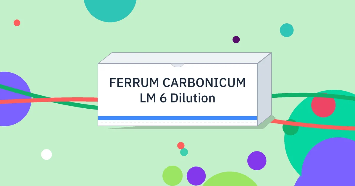 Symbolbild: Packung mit der Aufschrift FERRUM CARBONICUM LM 6 Dilution (PZN 12847888) – Verfügbarkeit und Bezug in Apotheken in Frankfurt am Main