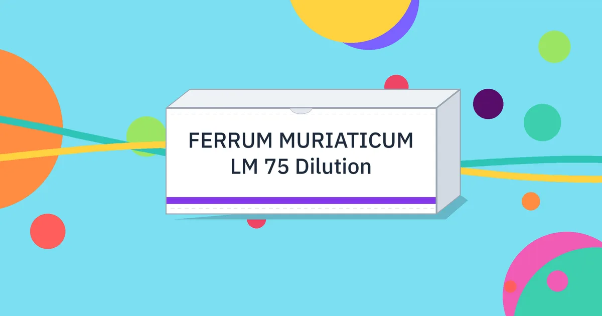 Symbolbild: Packung mit der Aufschrift FERRUM MURIATICUM LM 75 Dilution (PZN 12851016) – Verfügbarkeit und Bezug in Apotheken in Frankfurt am Main