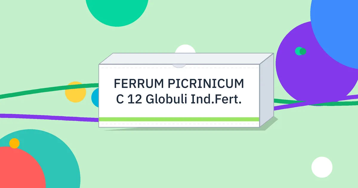 Symbolbild: Packung mit der Aufschrift FERRUM PICRINICUM C 12 Globuli Ind.Fert. (PZN 17718546) – Verfügbarkeit und Bezug in Apotheken in Frankfurt am Main