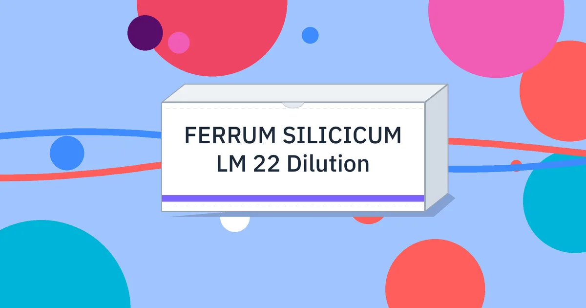 Symbolbild: Packung mit der Aufschrift FERRUM SILICICUM LM 22 Dilution (PZN 12853162) – Verfügbarkeit und Bezug in Apotheken in Frankfurt am Main