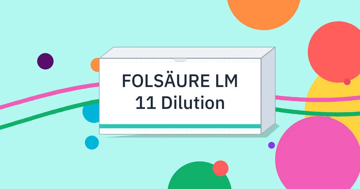 Symbolbild: Packung mit der Aufschrift FOLSÄURE LM 11 Dilution (PZN 12873101) – Verfügbarkeit und Bezug in Apotheken in Frankfurt am Main