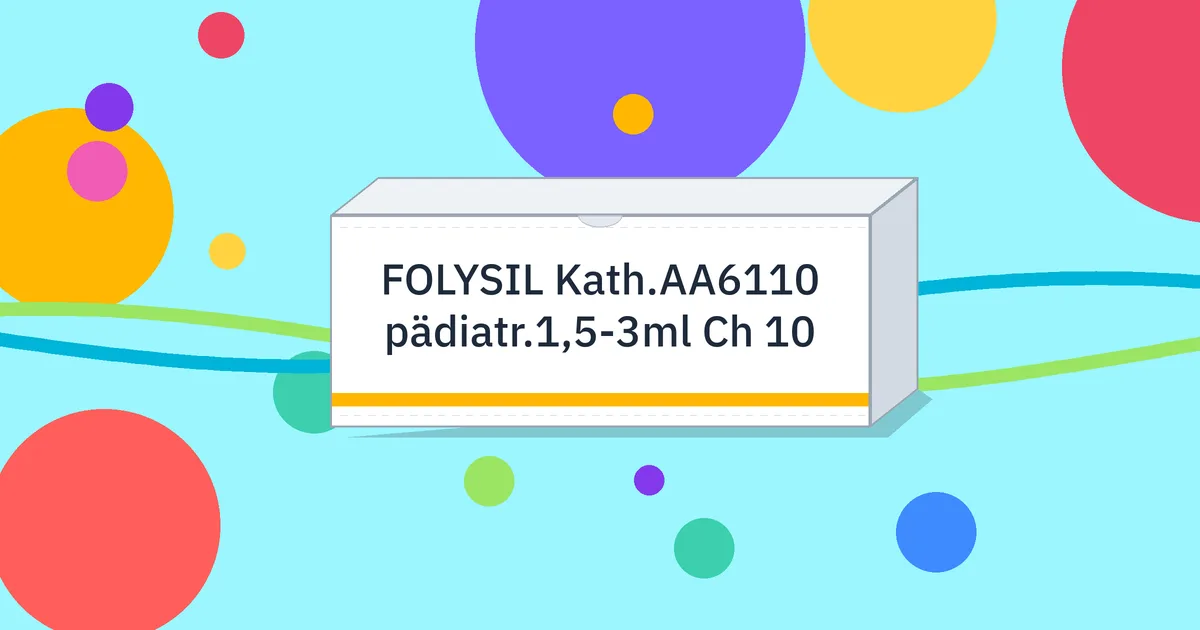 Symbolbild: Packung mit der Aufschrift FOLYSIL Kath.AA6110 pädiatr.1,5-3ml Ch 10 (PZN 00151609) – Verfügbarkeit und Bezug in Apotheken in Frankfurt am Main